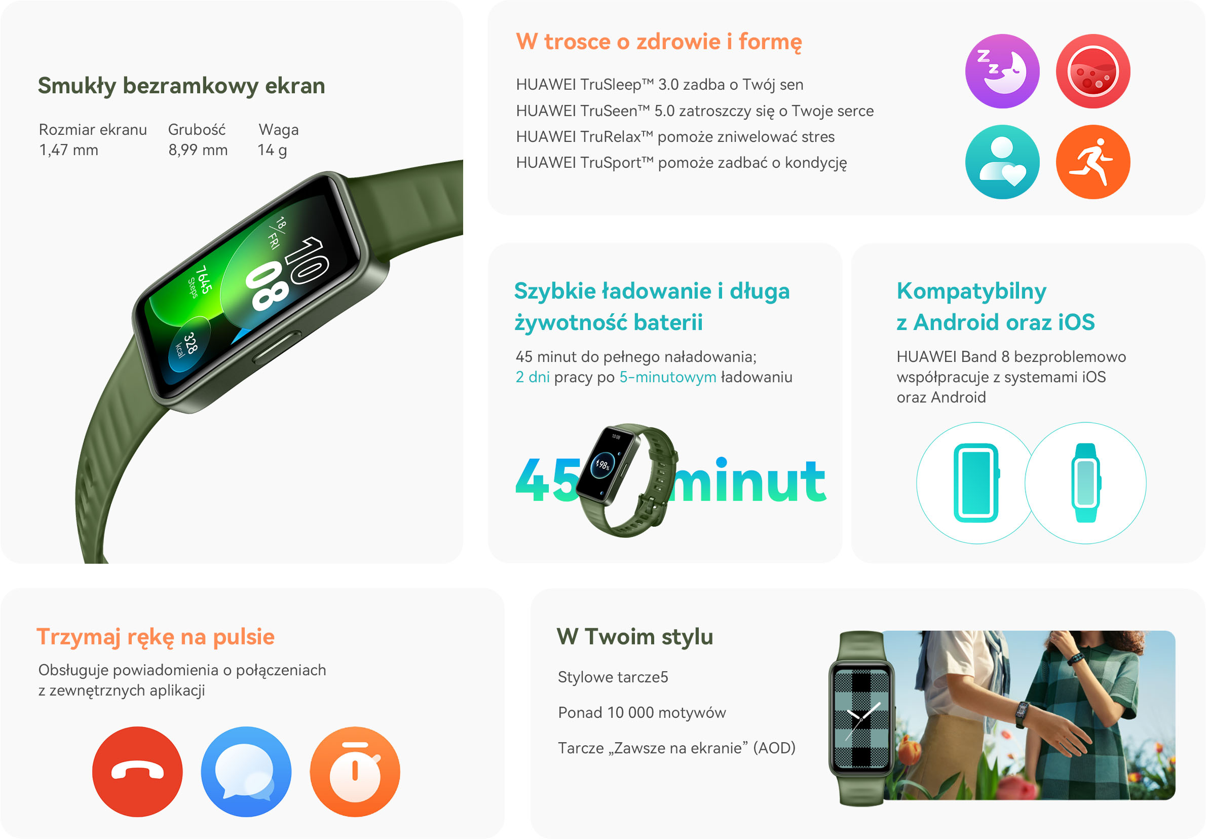Kup HUAEWI Band 8 | HUAWEI Store (PL)